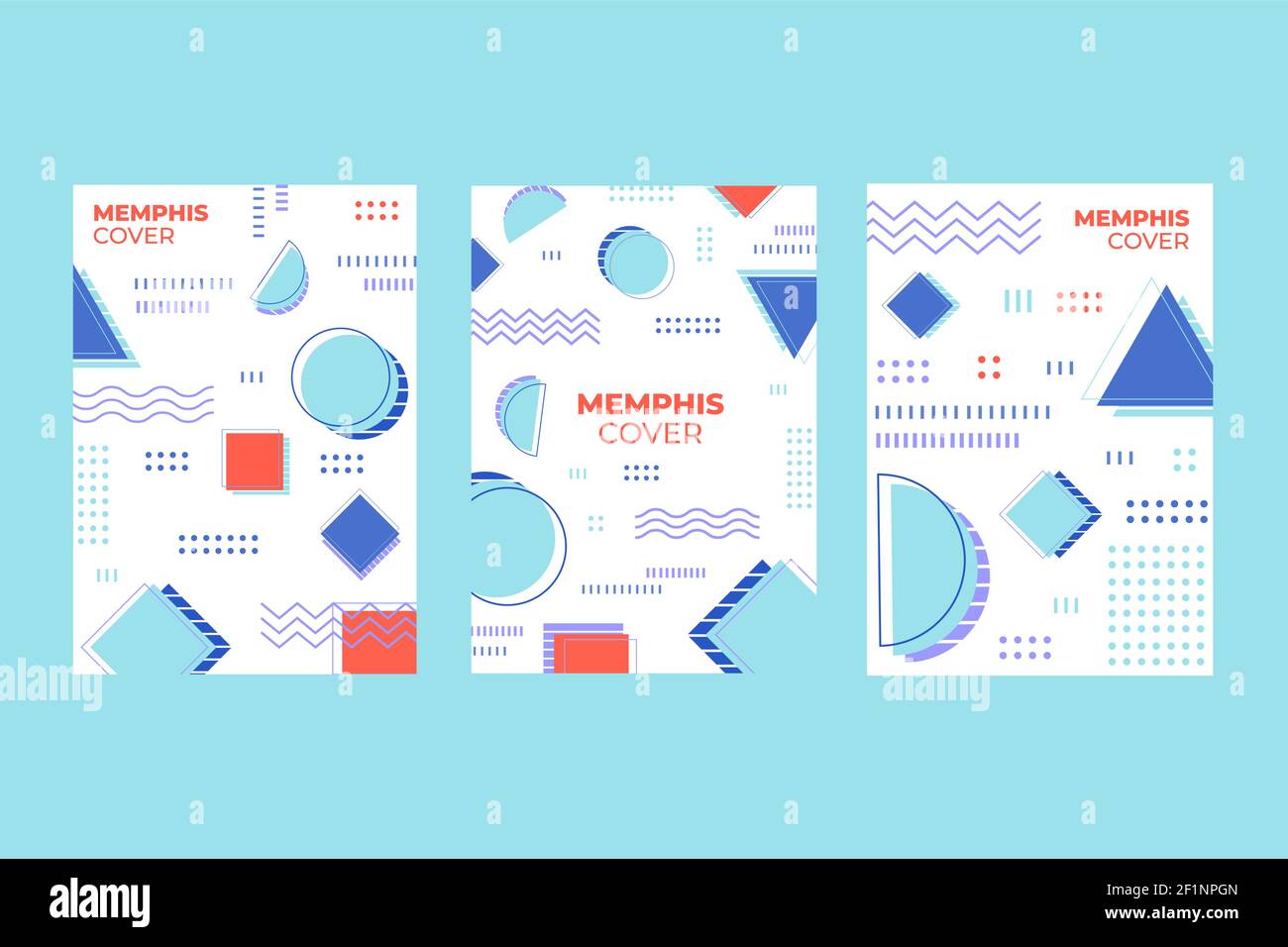 Memphis design cover collection Vector illustration Stock Vector Image ...