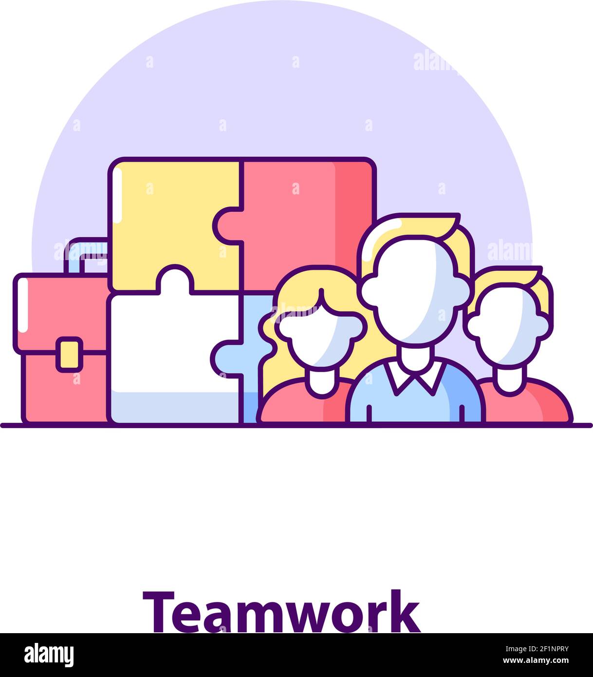 Teamwork creative UI concept icon Stock Vector Image & Art - Alamy