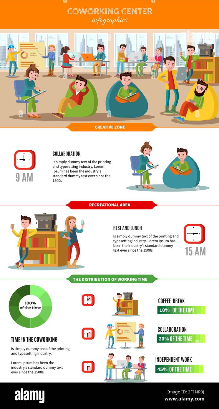 Teamwork people infographic concept with freelancers Stock Vector Image ...