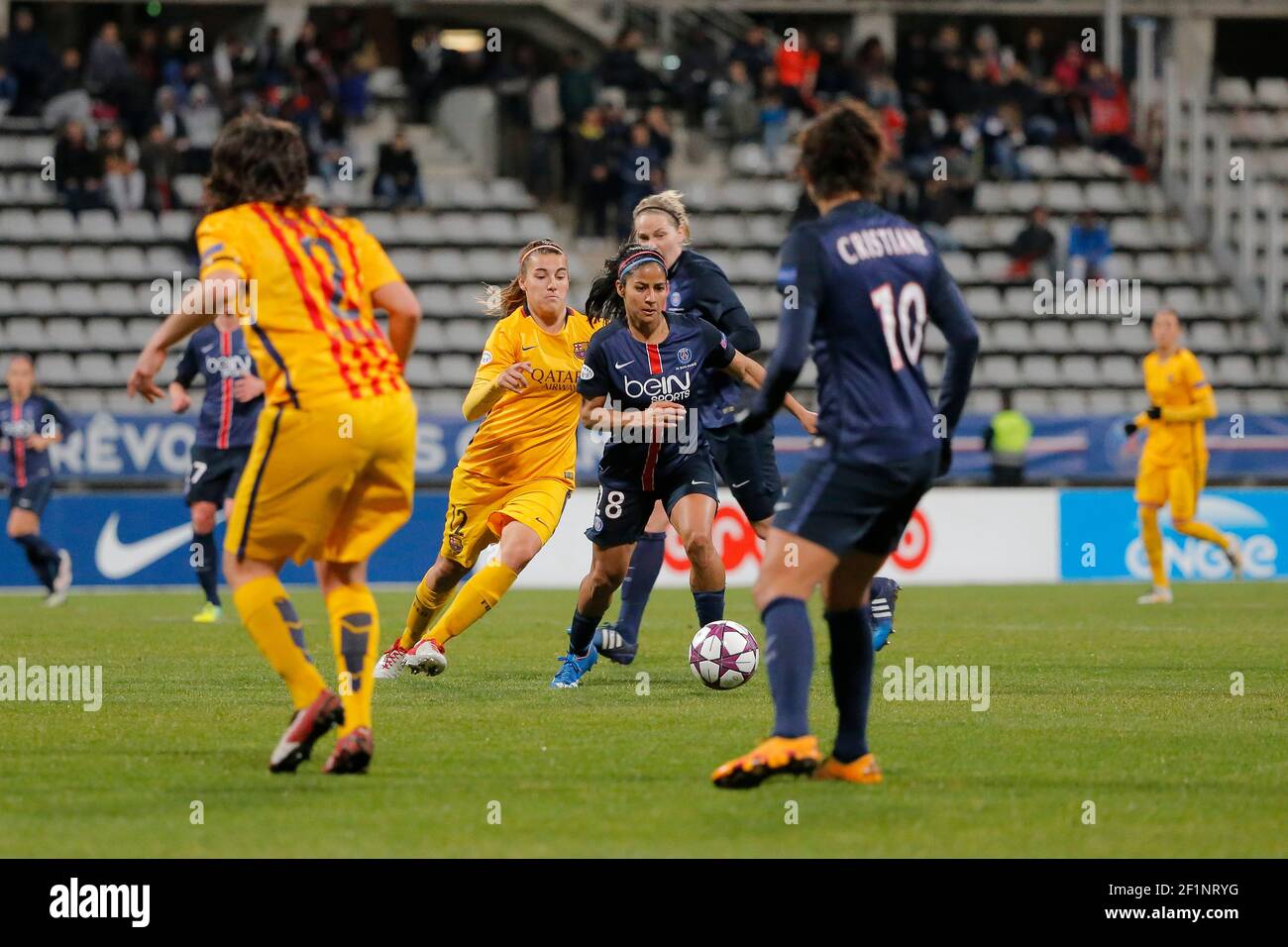 Cruz Shirley Trana (PSG women), Pilar Garrote (Women FC Barcelone ...