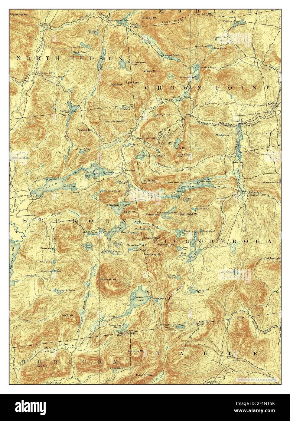 Paradox Lake, New York, map 1897, 1:62500, United States of America by ...