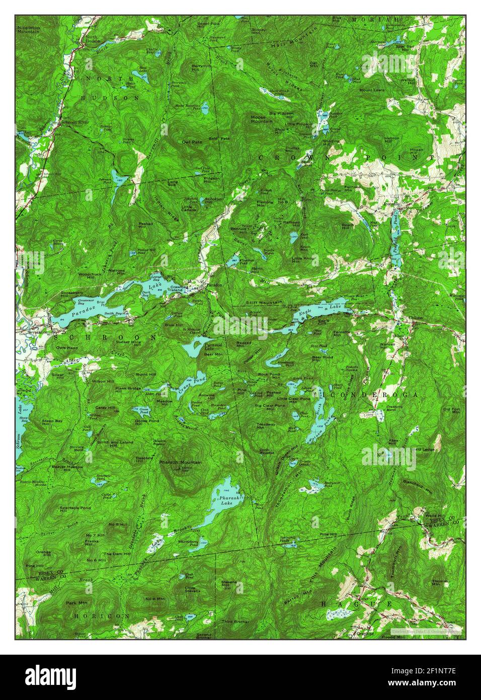 Paradox Lake, New York, map 1953, 1:62500, United States of America by ...