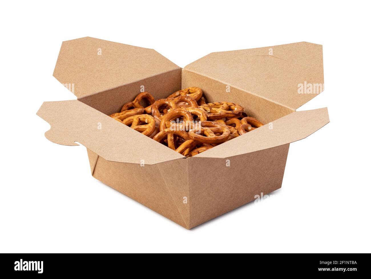 Salt Pretzels in box Stock Photo - Alamy