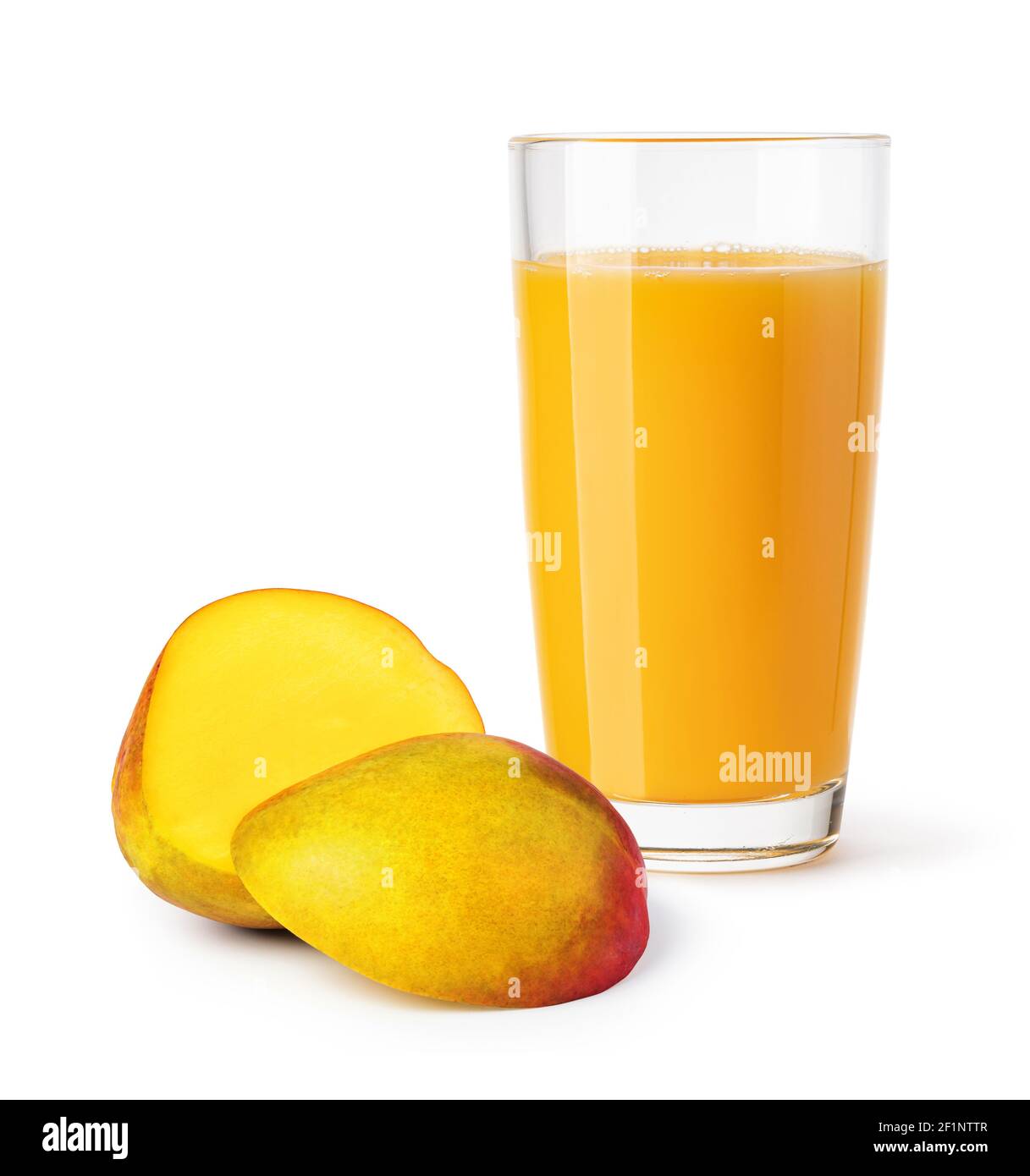 Glass of mango juice Stock Photo - Alamy