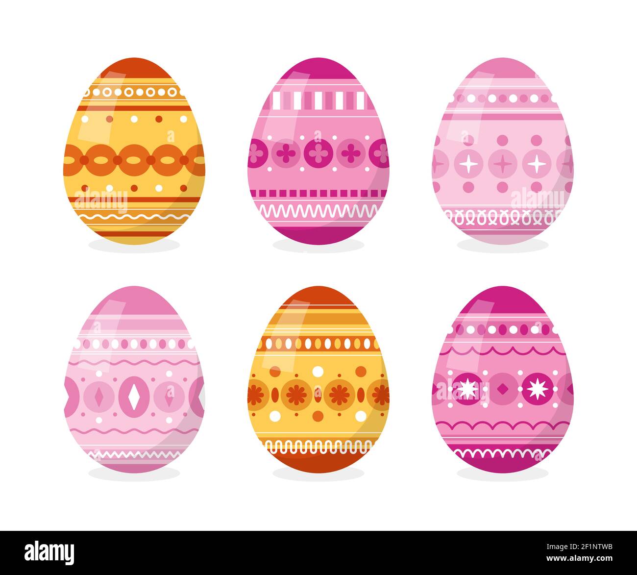 Flat easter egg collection Vector illustration Stock Vector Image & Art - Alamy