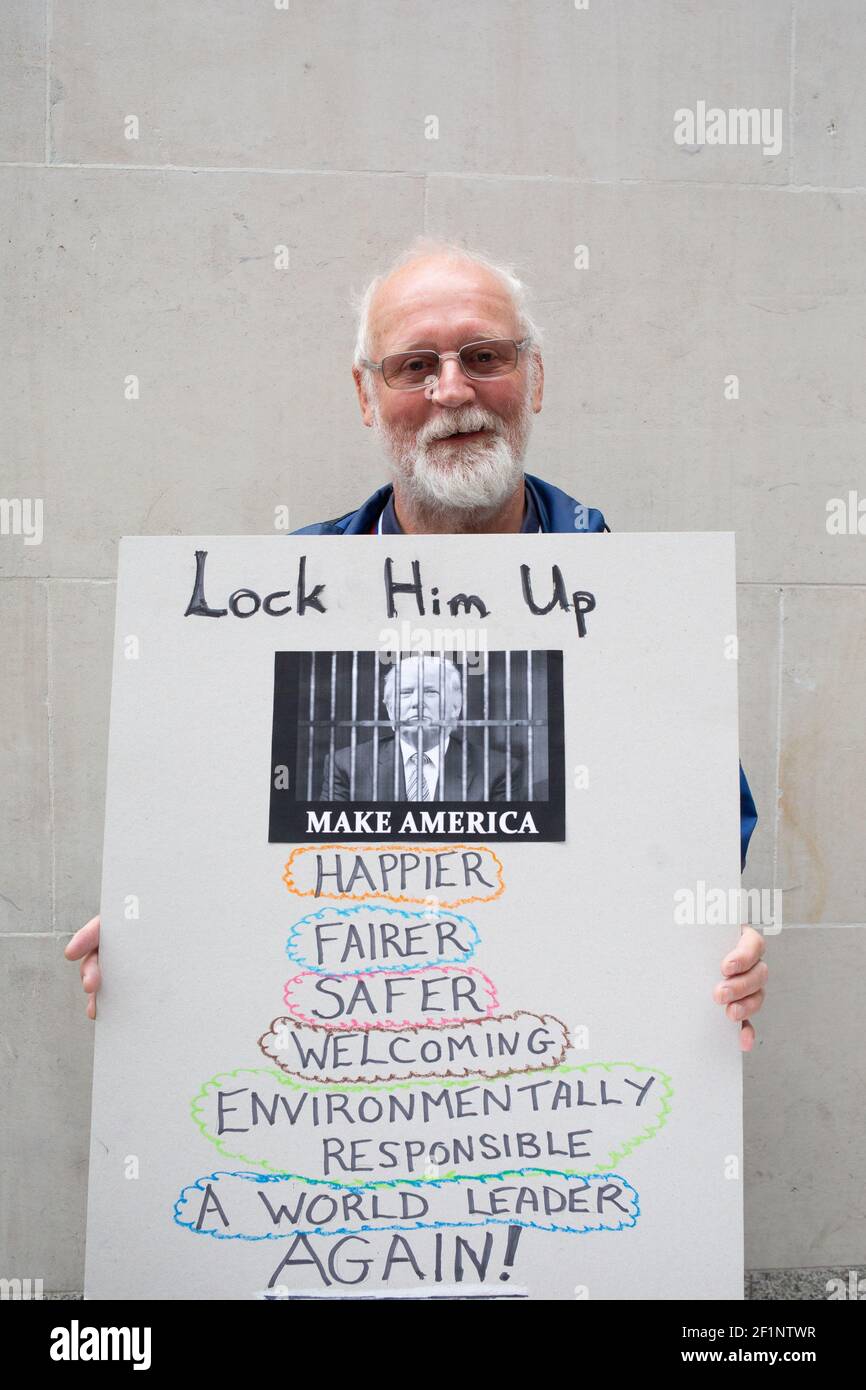 Derek Heath pictured in Trafalgar Square, London, where protests are ...