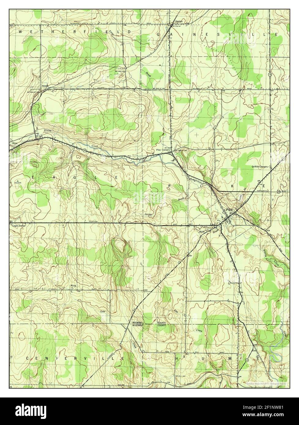 Pike New York Map 1944 131680 United States Of America By Timeless Maps Data Us