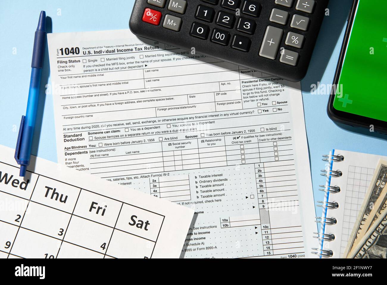 U.S. Individual income tax 1040 return Stock Photo - Alamy