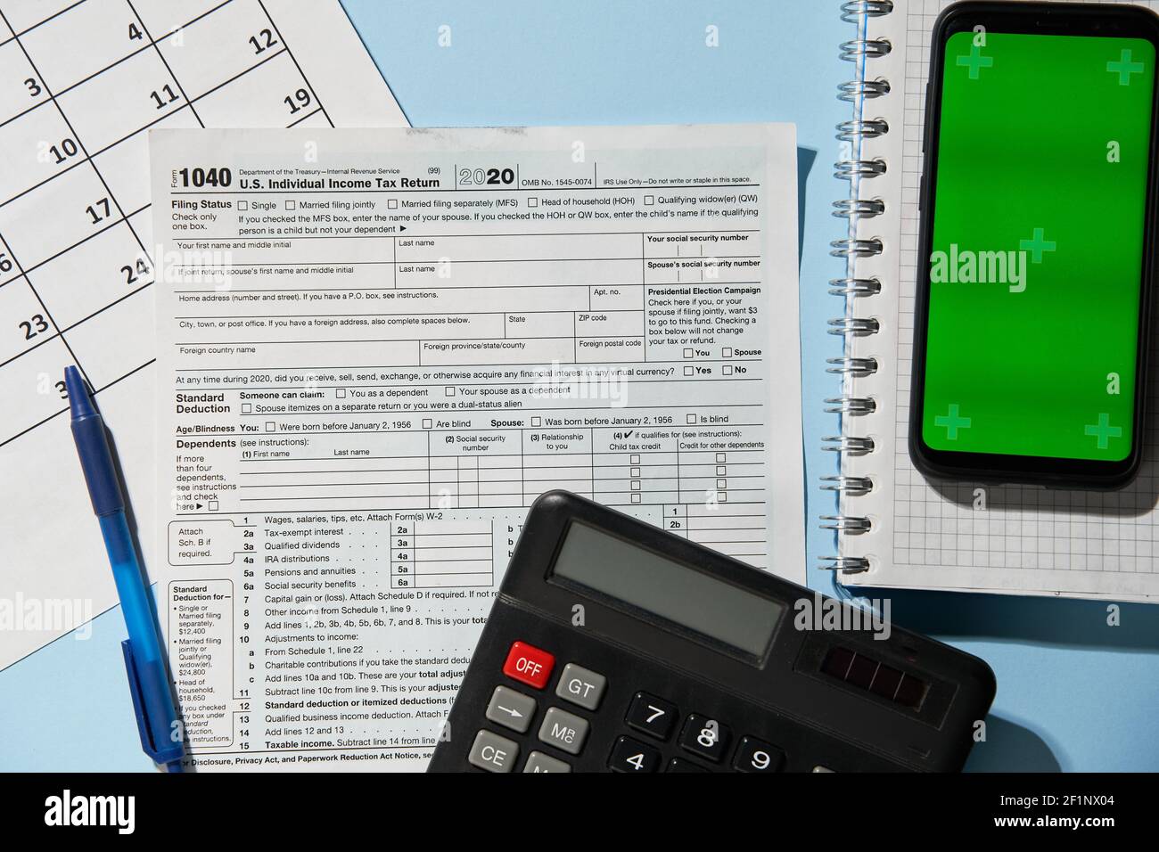 U.S. Individual income tax 1040 return Stock Photo - Alamy