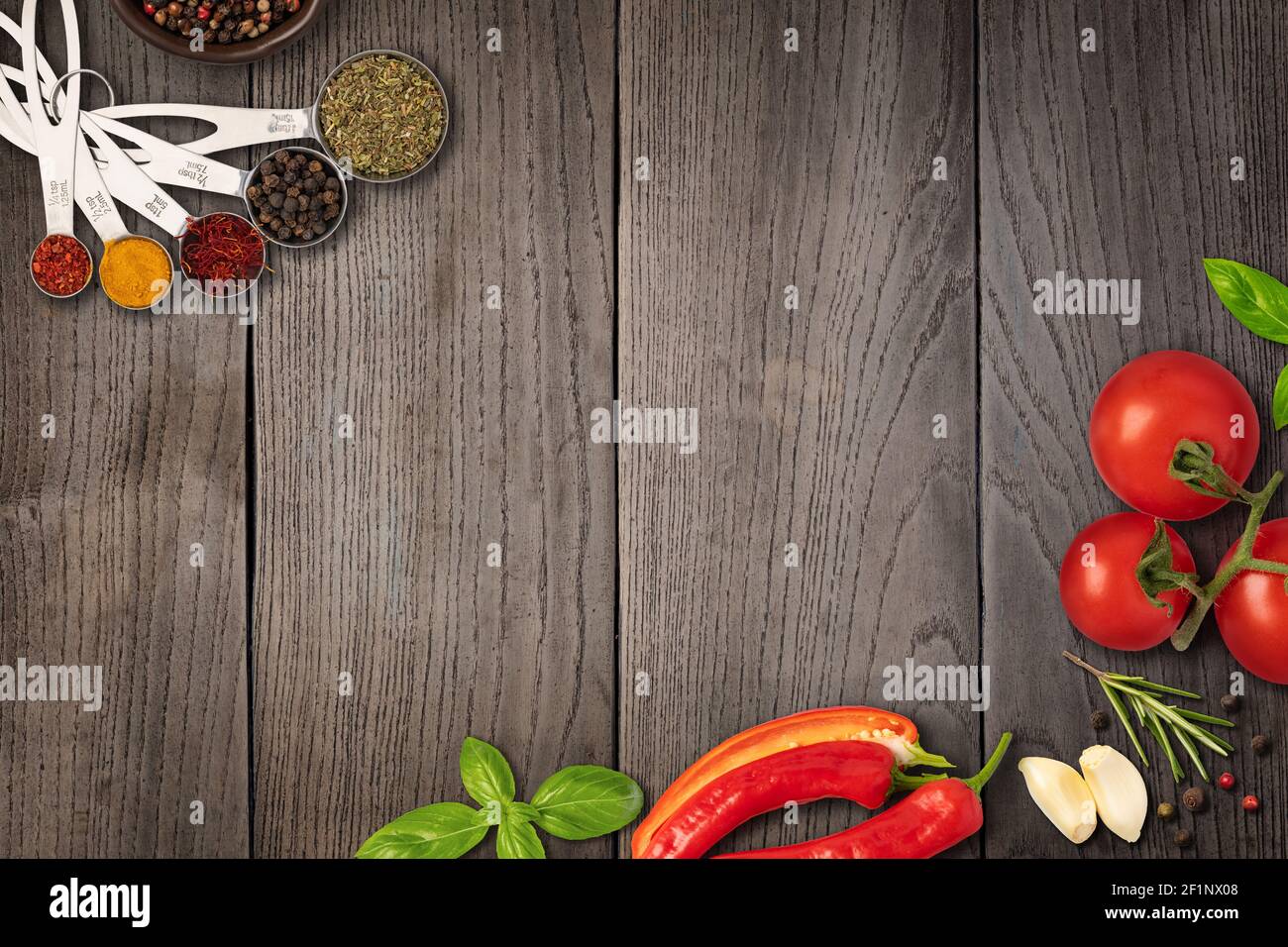 Food background with free space for text Stock Photo - Alamy