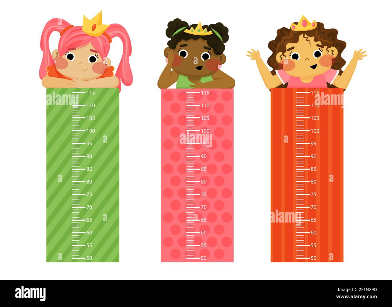 Vector cute height chart Cut Out Stock Images & Pictures - Alamy