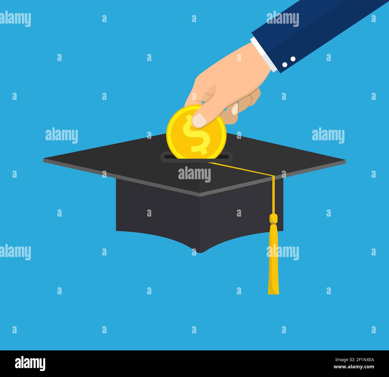 Illustration gold coin space Stock Vector Images - Alamy