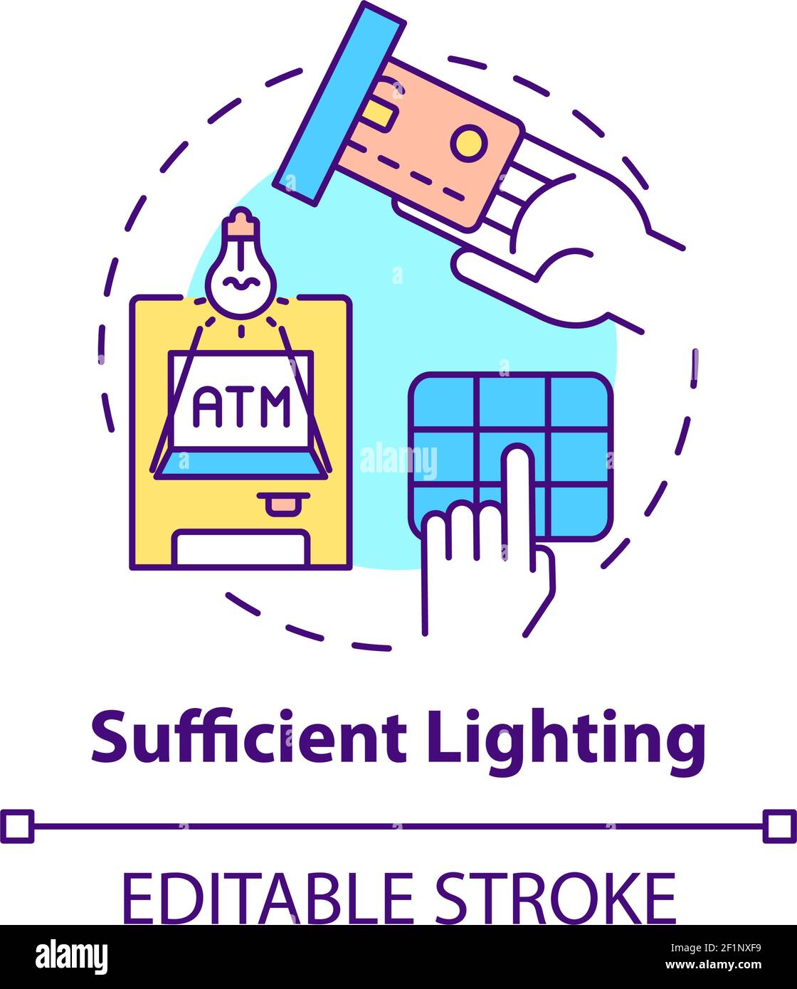Sufficient lighting concept icon Stock Vector Image & Art - Alamy