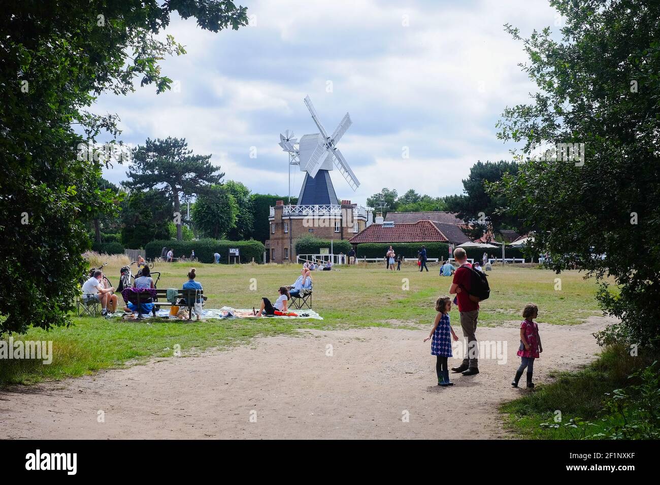 A general view of Wimbledon Common with the Wimbledon Windmill Museum ...