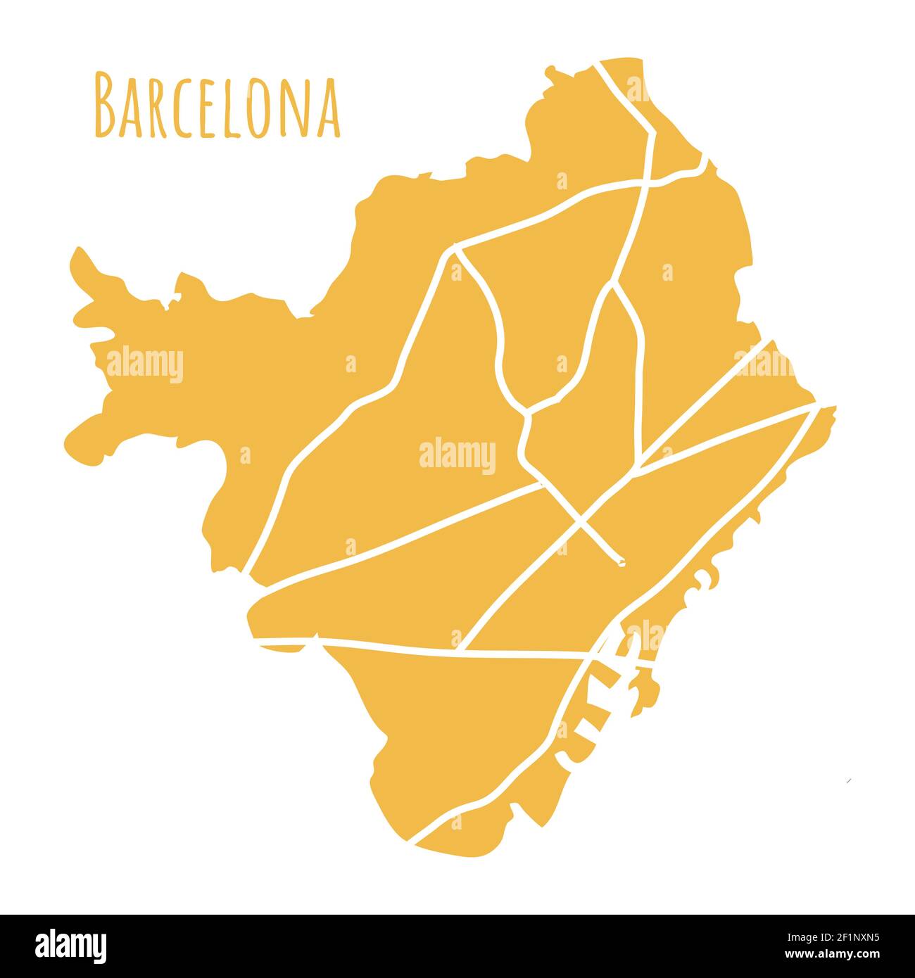 Barcelona city landscape Cut Out Stock Images & Pictures - Alamy