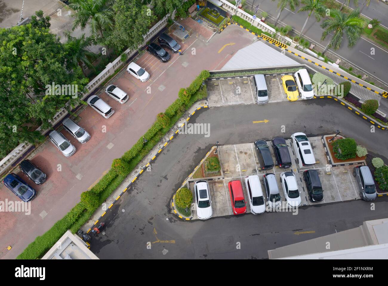 The parking area on the office building in the city Stock Photo - Alamy