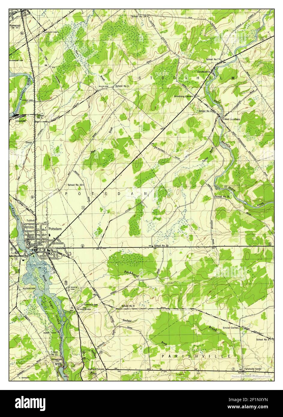 Potsdam new york map hi-res stock photography and images - Alamy