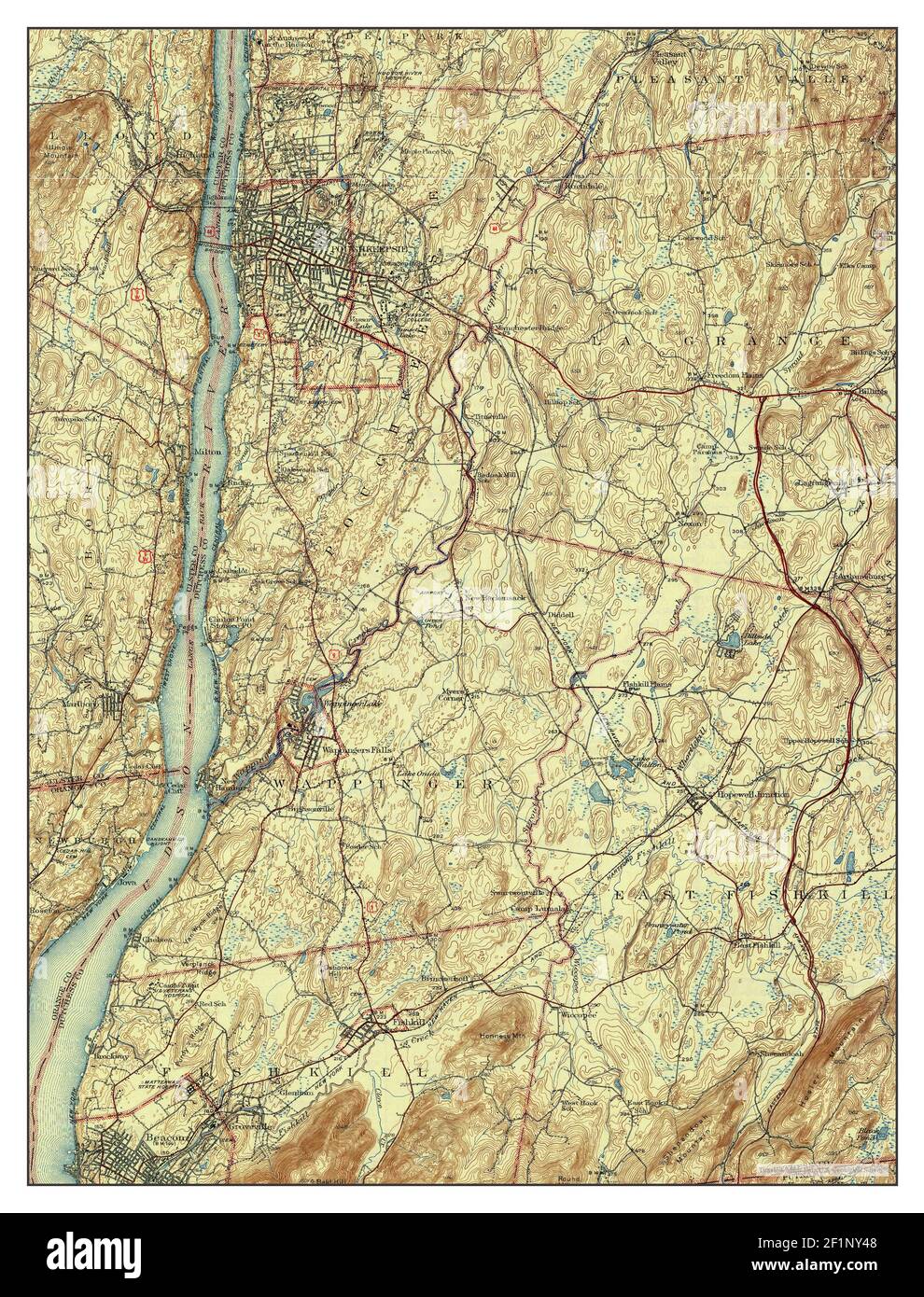 Poughkeepsie new york map hi-res stock photography and images - Alamy