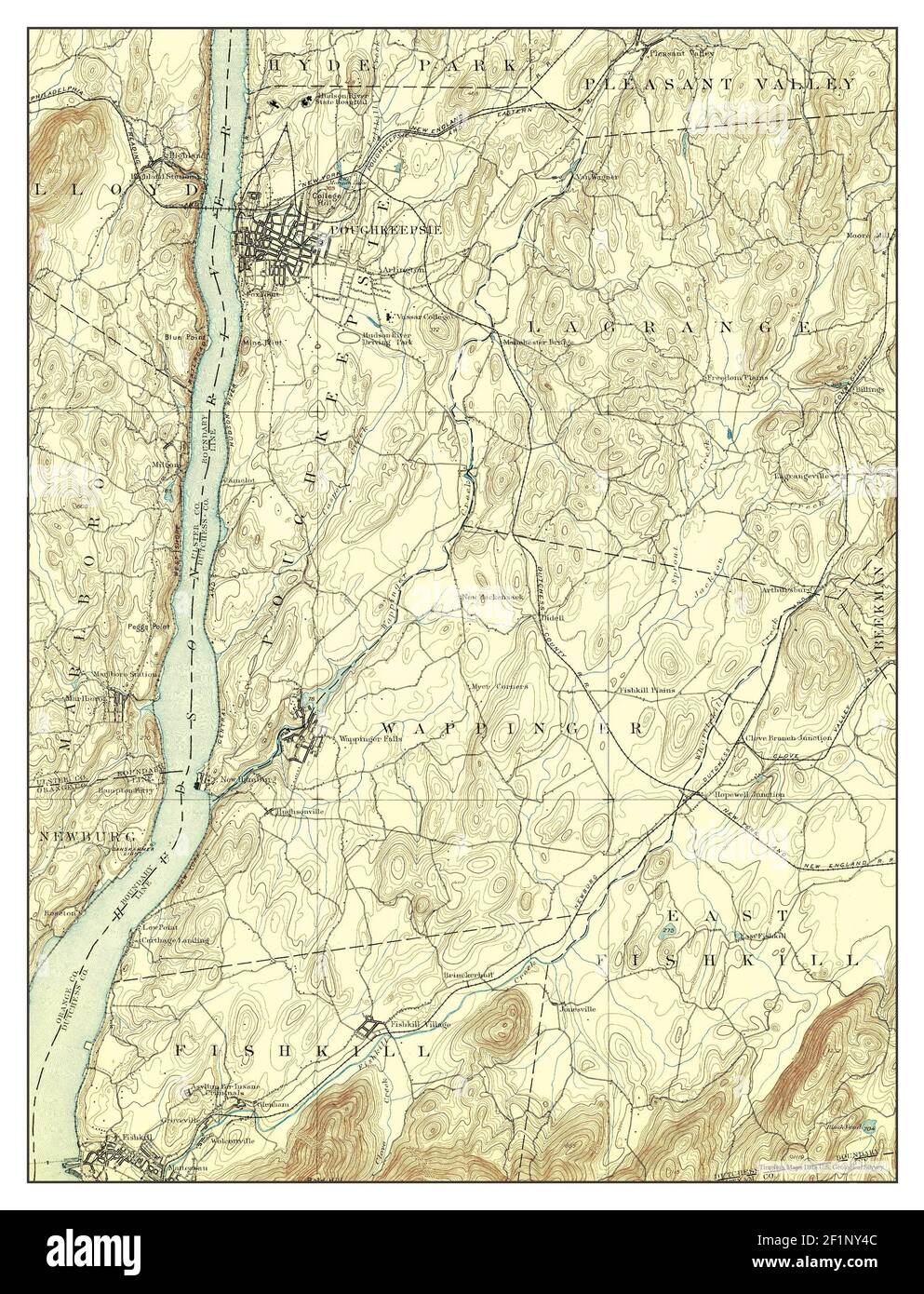 Poughkeepsie new york map Cut Out Stock Images & Pictures - Alamy