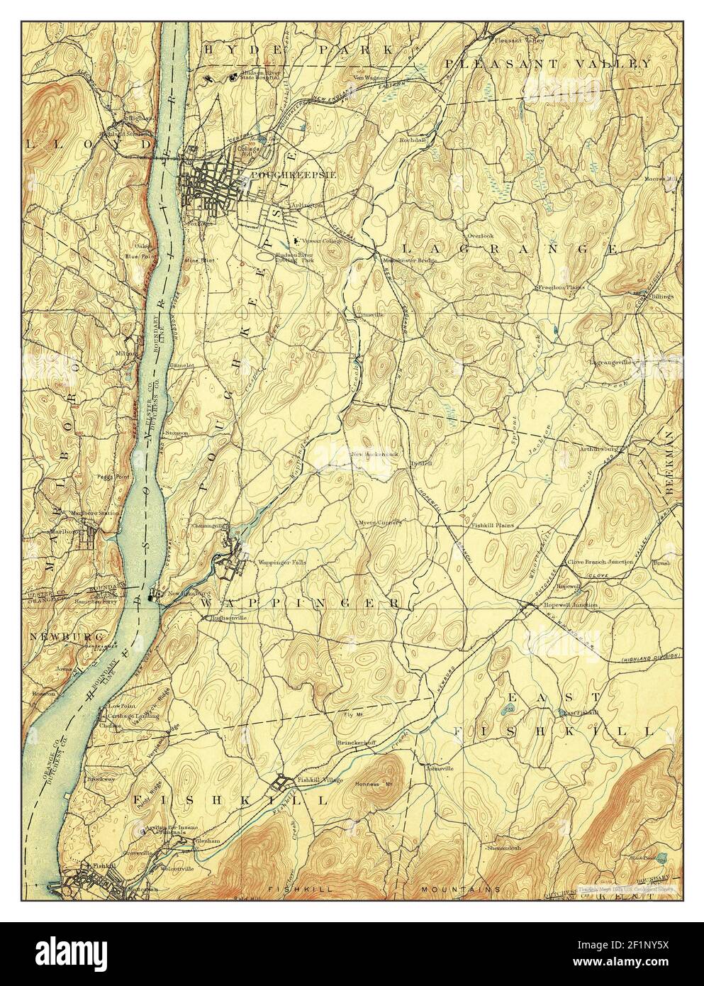 Map of poughkeepsie new york hi-res stock photography and images - Alamy