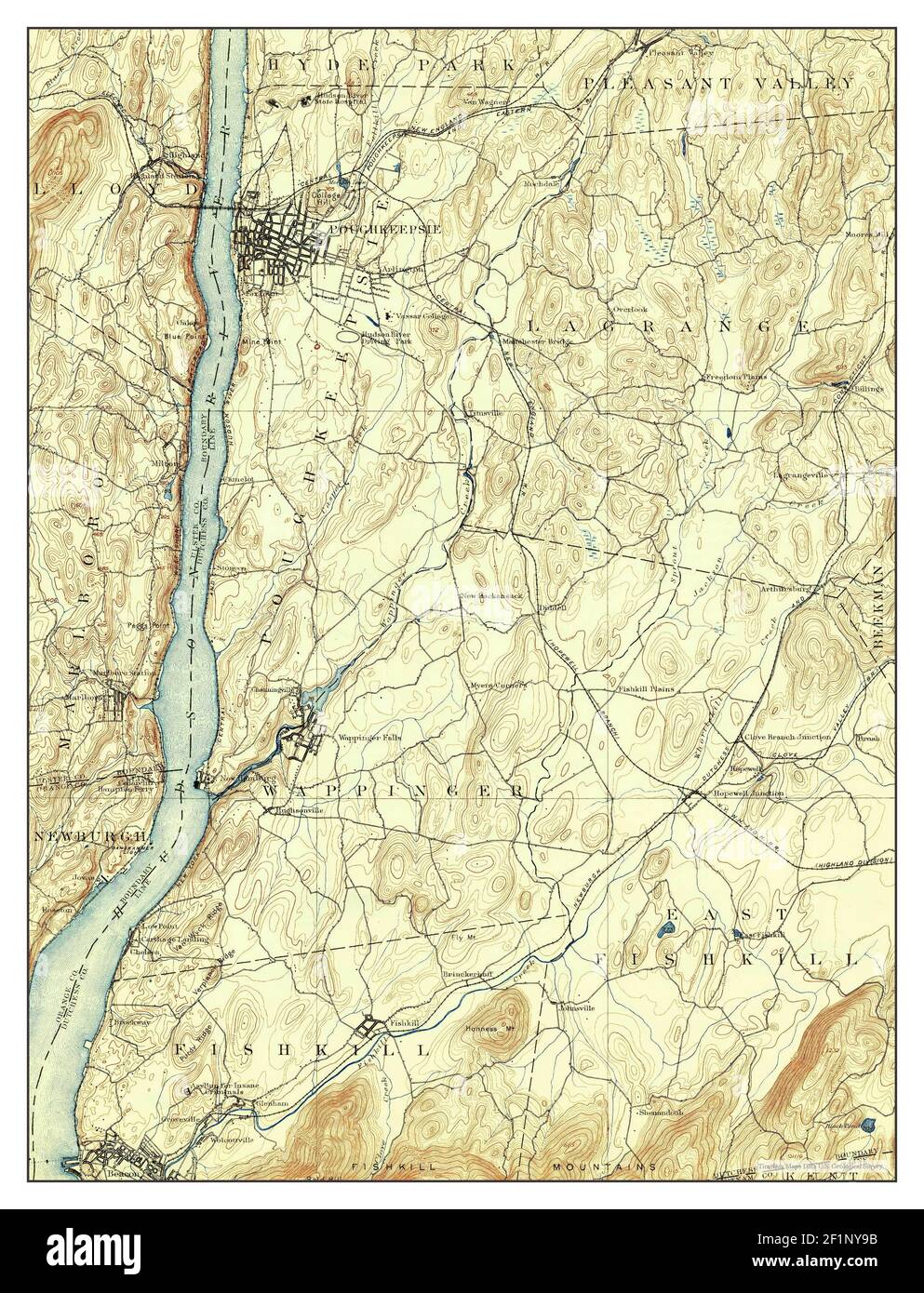 Map of poughkeepsie new york hi-res stock photography and images - Alamy
