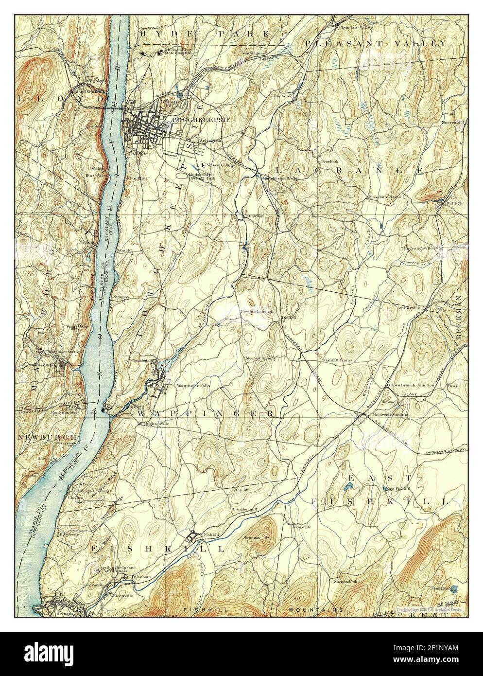 Poughkeepsie new york map Cut Out Stock Images & Pictures - Alamy