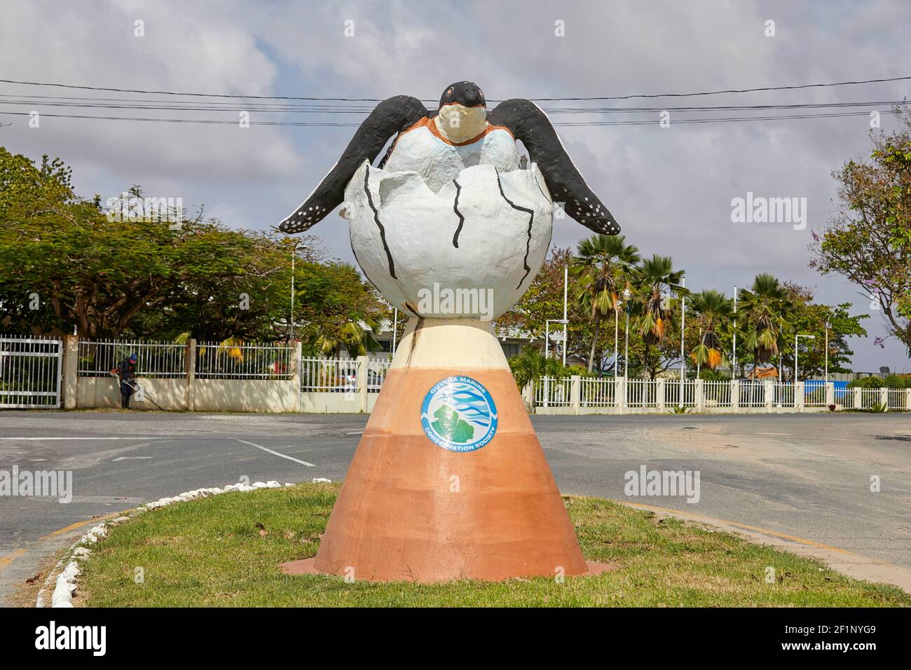 Guyana Marine Turtle Monument on High Street in Georgetown Guyana South ...