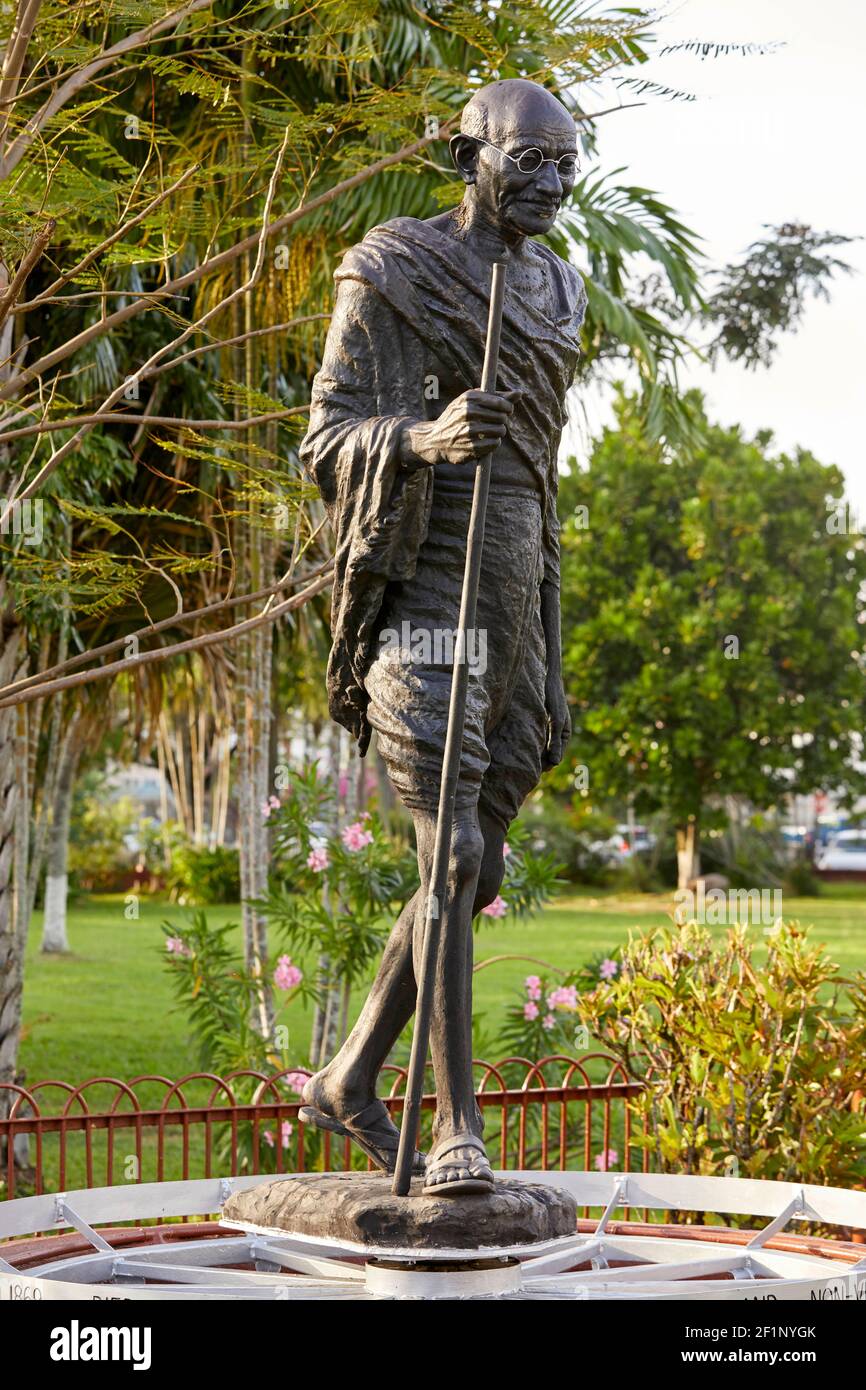 Mahatma Gandhi Monument (statue) at Promenade Gardens in Georgetown ...