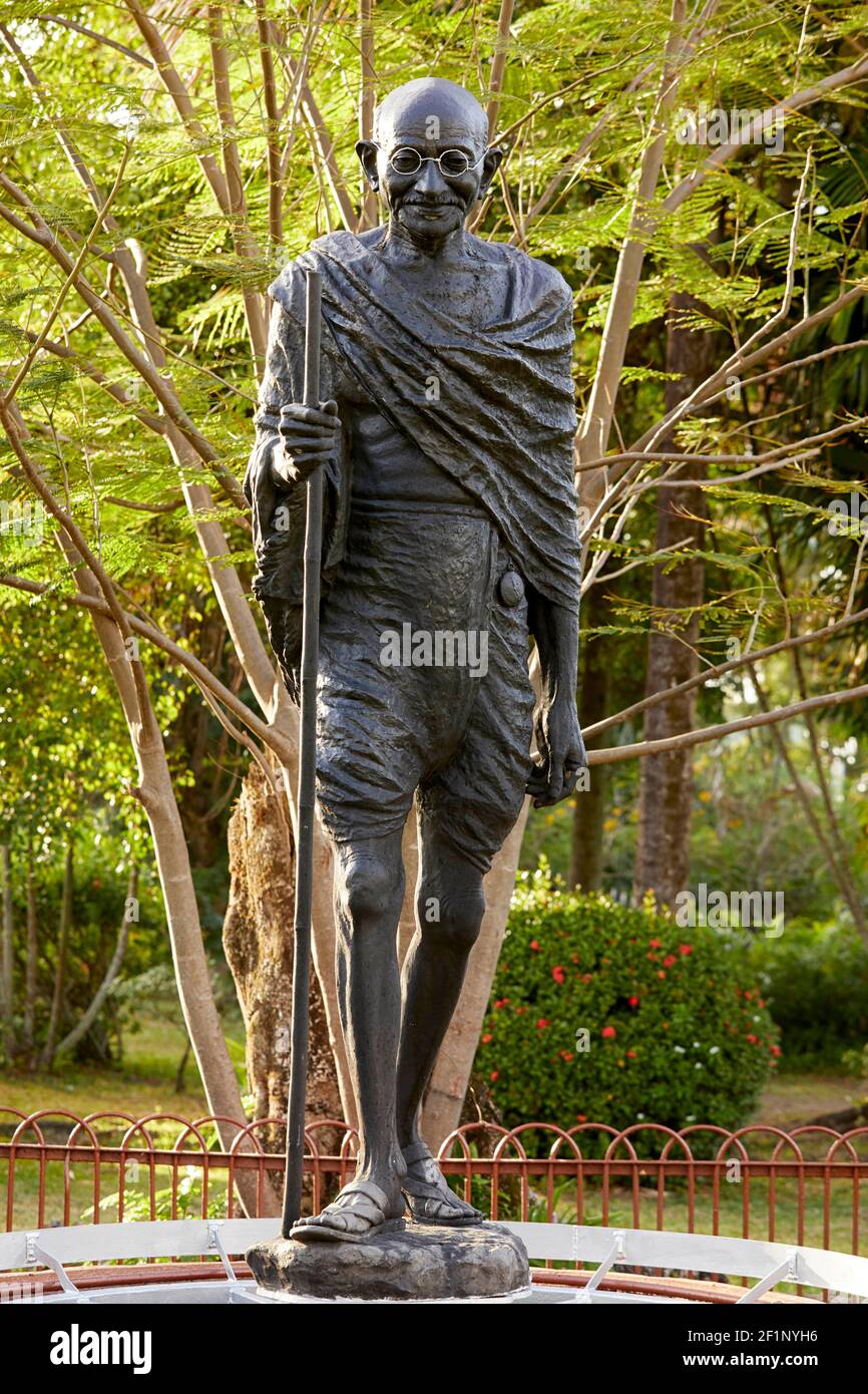 Mahatma Gandhi Monument (statue) at Promenade Gardens in Georgetown ...