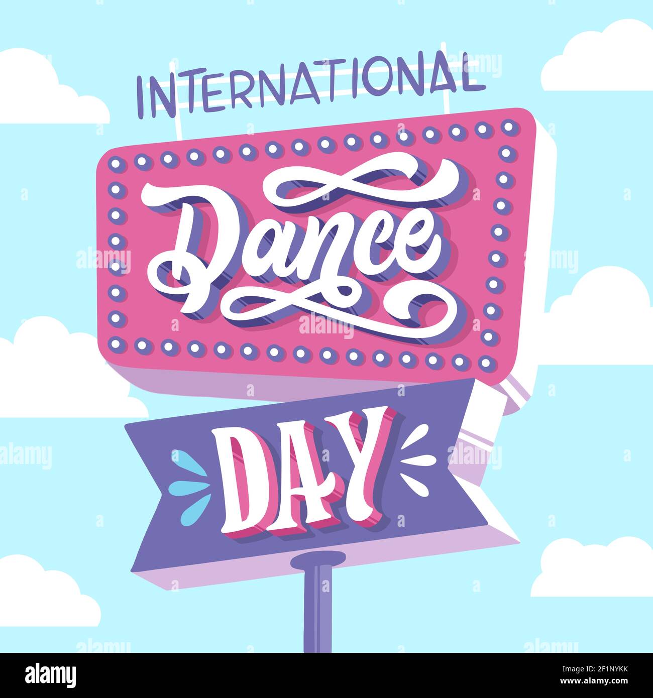International dance day lettering Vector illustration Stock Vector ...