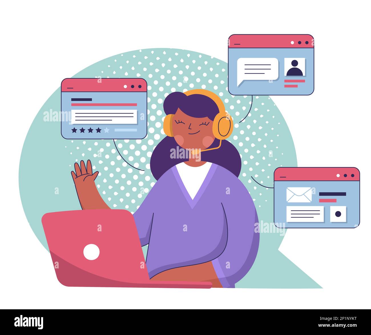 Organic flat illustrated customer support Vector illustration Stock ...