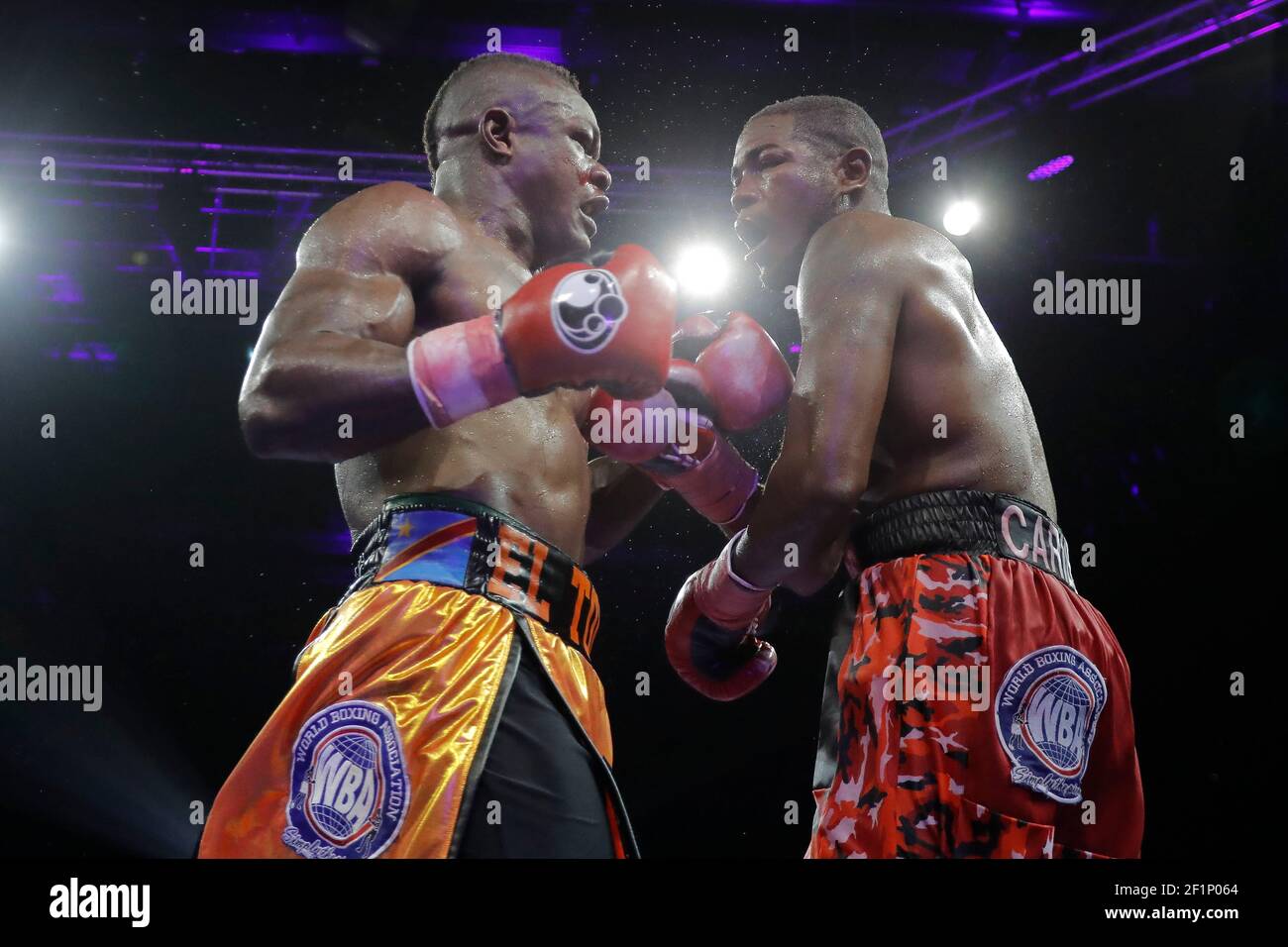 Youri Kalenga (FRA) and Yunier Dorticos (CUB) during the Boxing WBA ...