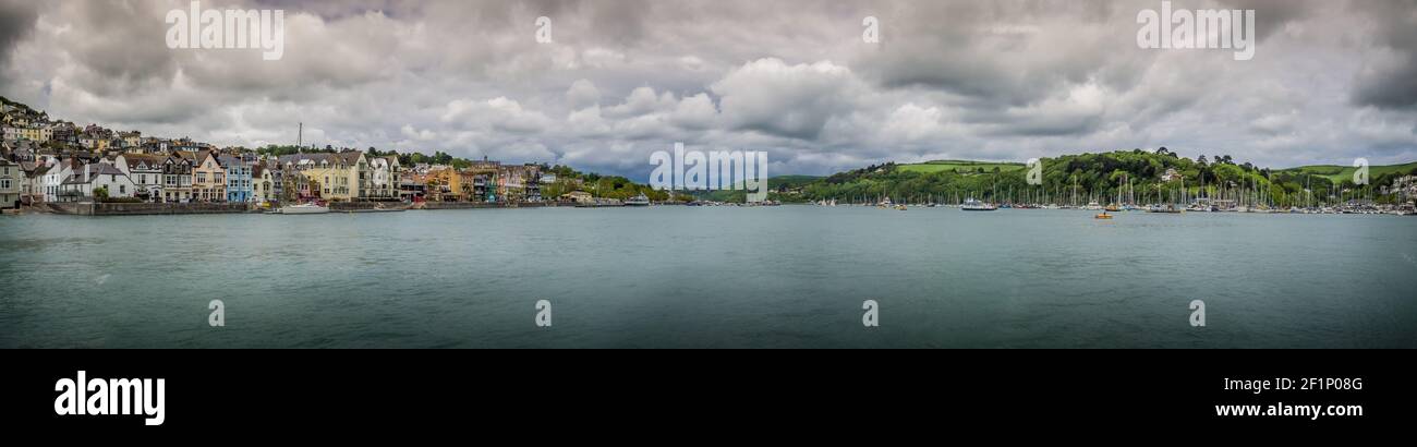 River Dart and Dartmouth from the estuary Stock Photo - Alamy