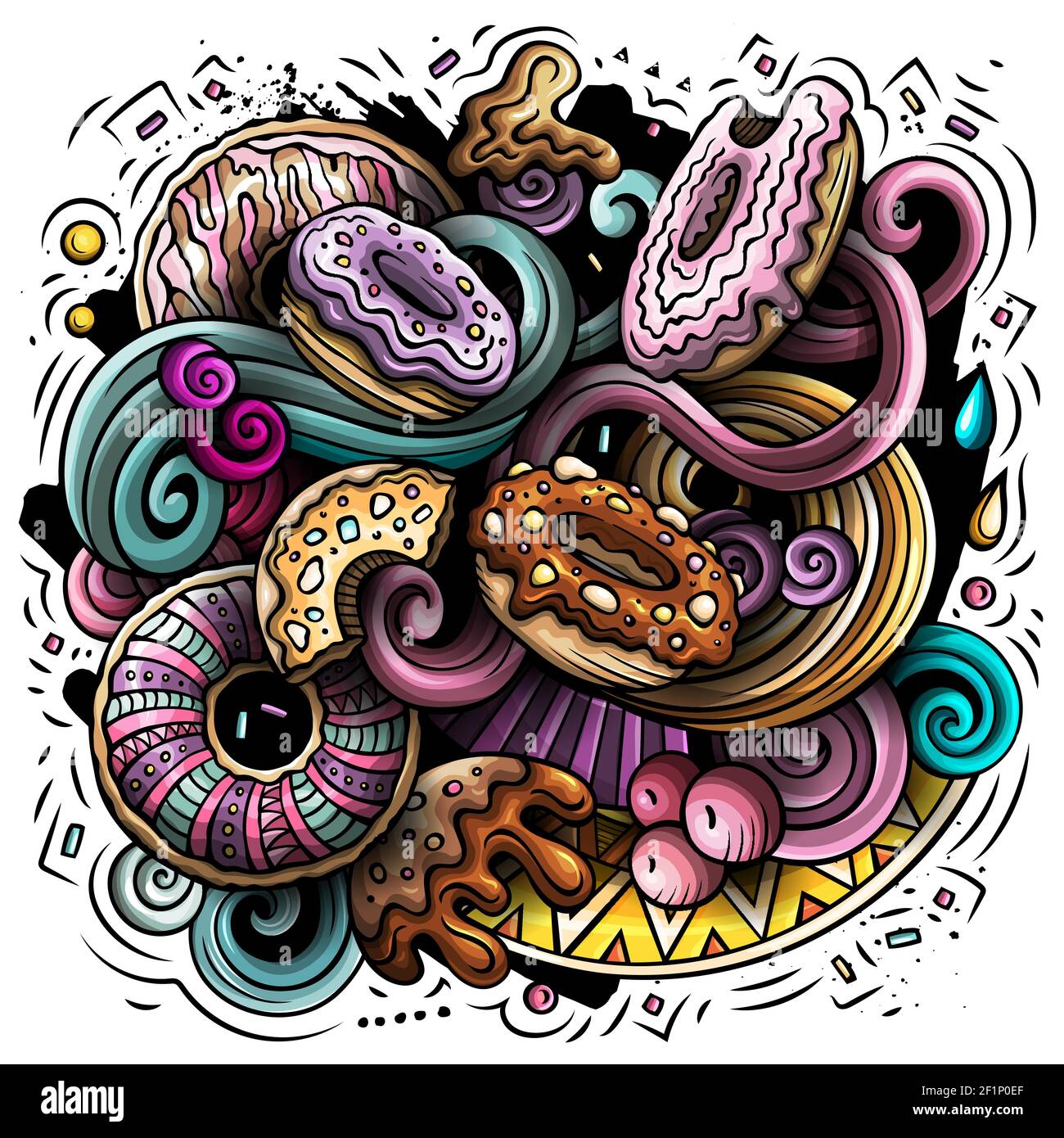 Picture cheerful chocolate sugar Stock Vector Images - Alamy