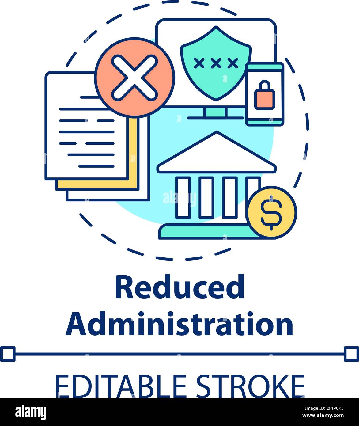 Reduced administration concept icon Stock Vector Image & Art - Alamy