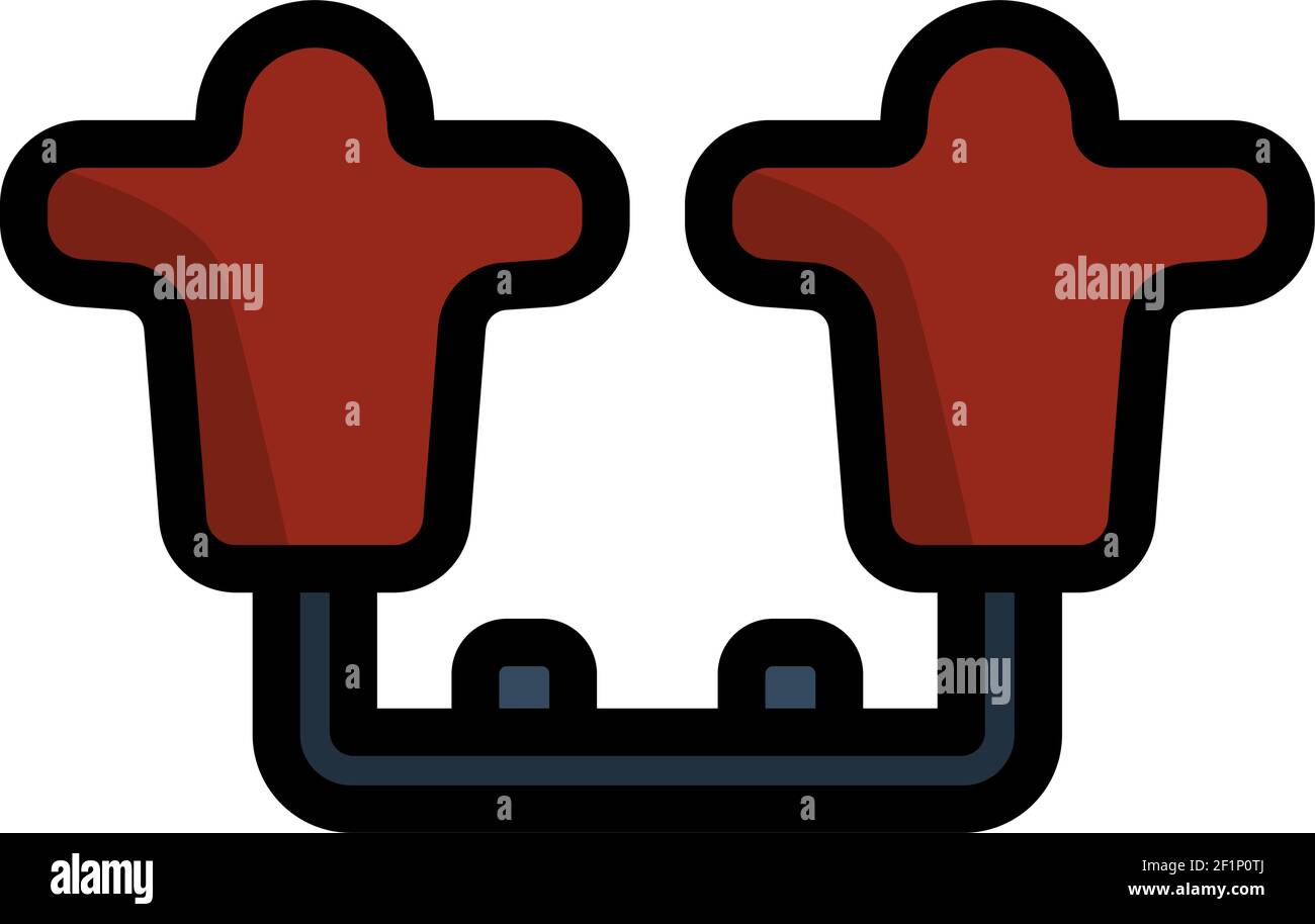 American Football Tackling Sled Icon. Editable Outline With Color Fill ...