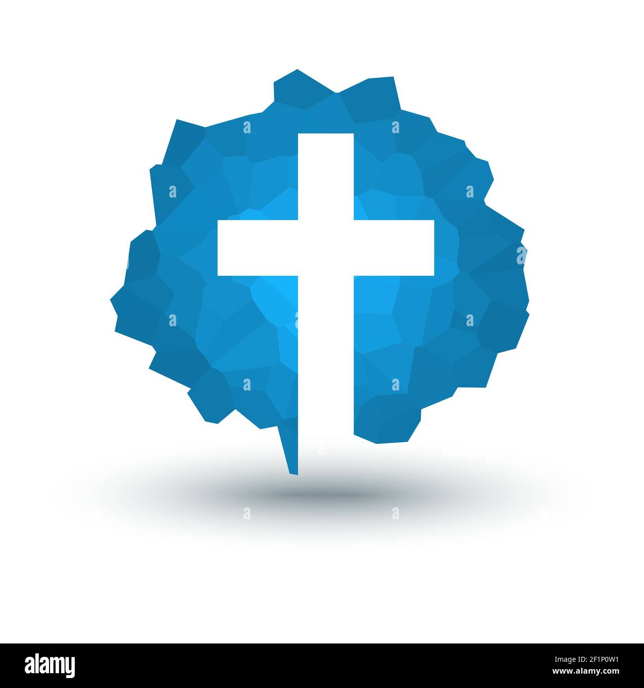Christian cross icon. Abstract church logo. Isolated religion symbol ...