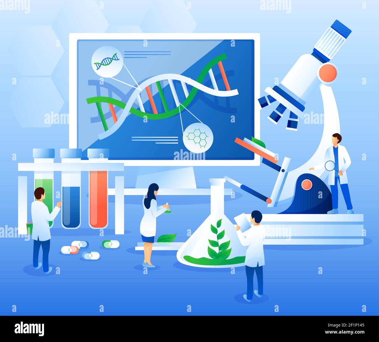 Gradient biotechnology illustration Vector illustration Stock Vector ...