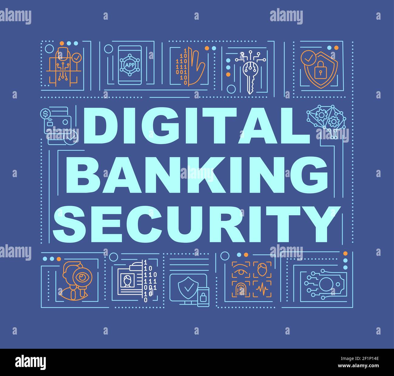 Digital banking security word concepts banner Stock Vector Image & Art ...