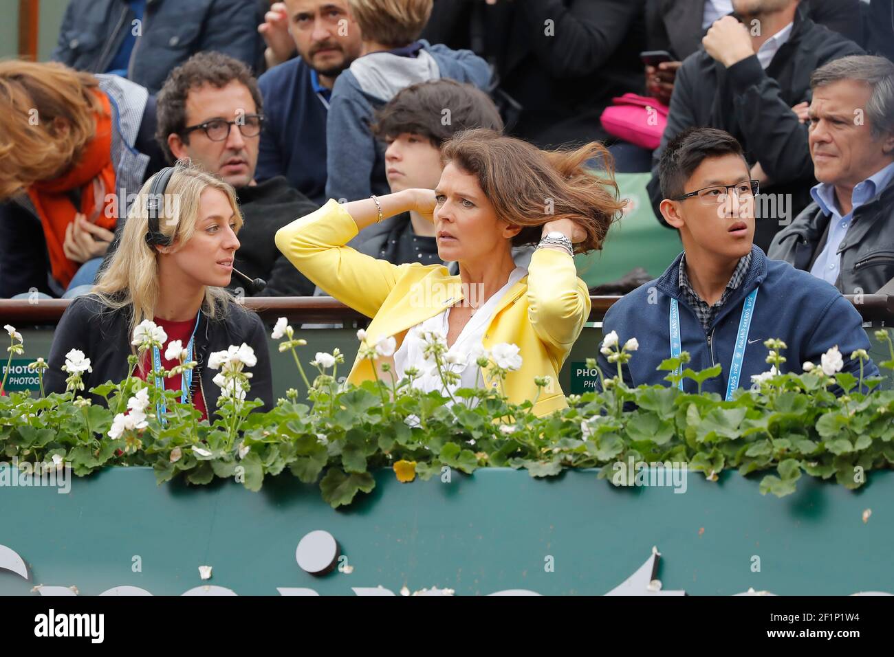 Annabel croft (journalist) during the Roland Garros French Tennis Open ...