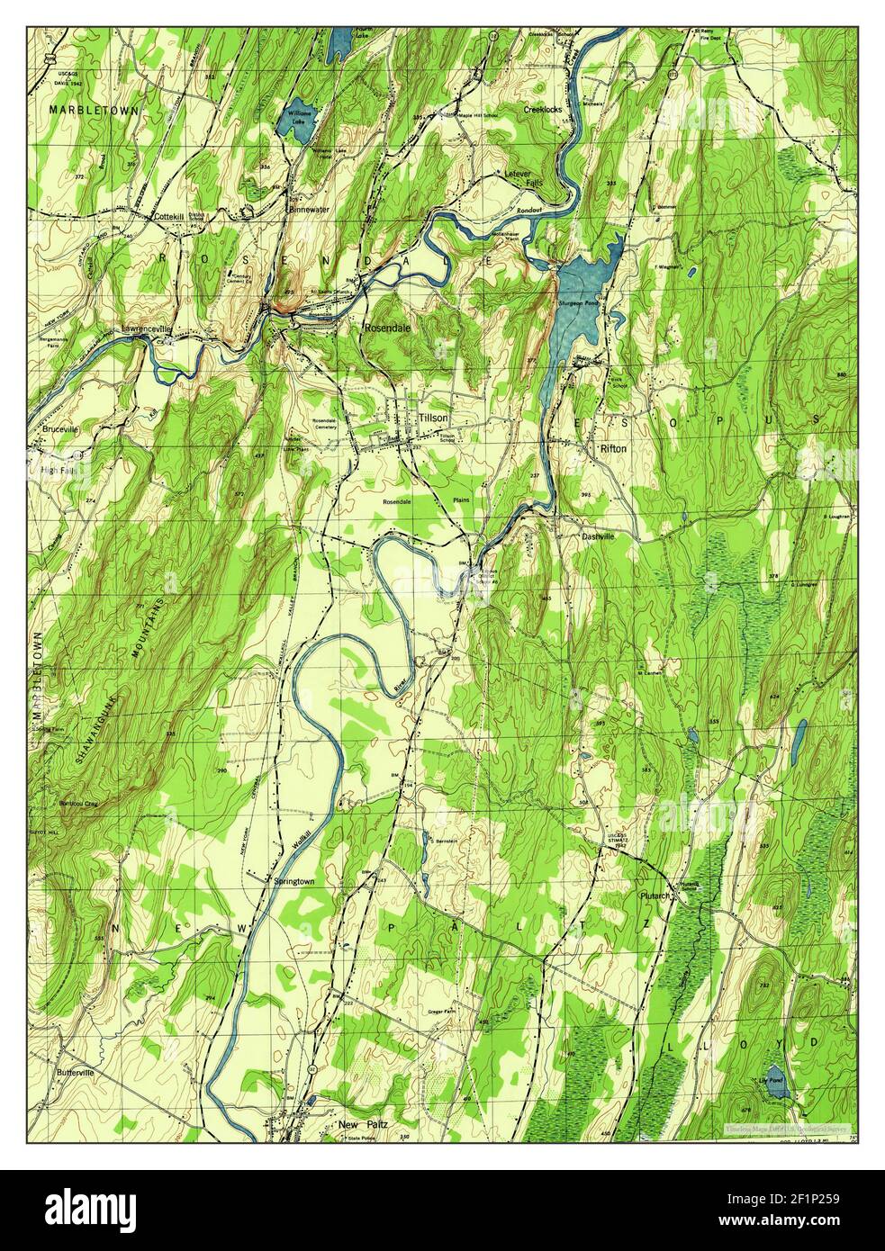 Rosendale, New York, map 1943, 1:31680, United States of America by ...
