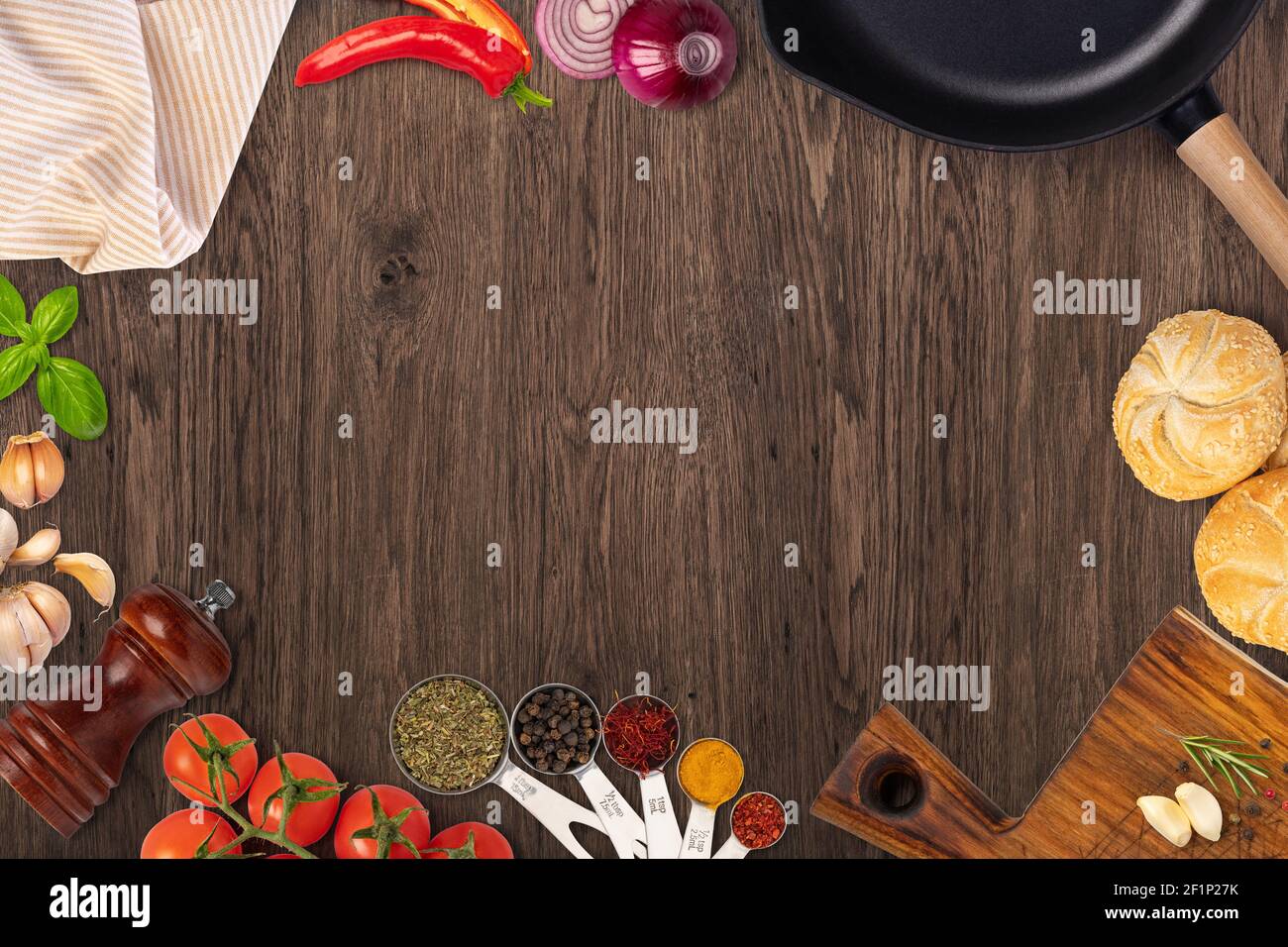 Food background with free space for text Stock Photo - Alamy