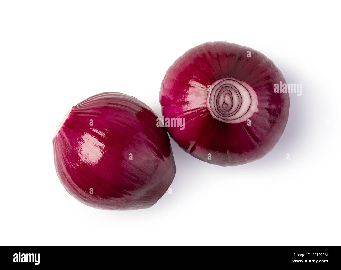 Red onion top view Cut Out Stock Images & Pictures - Alamy