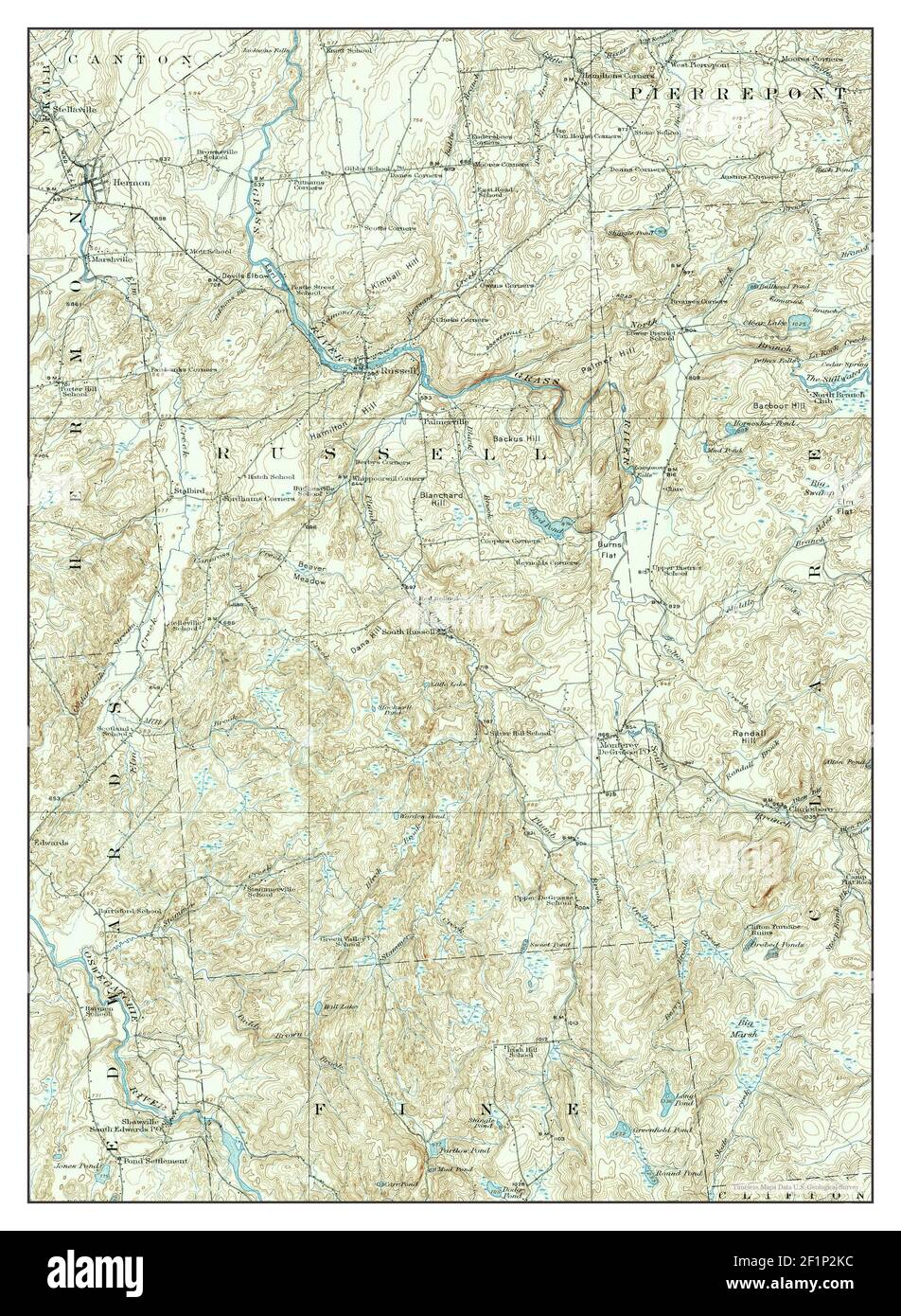 Map of russell new york hi-res stock photography and images - Alamy