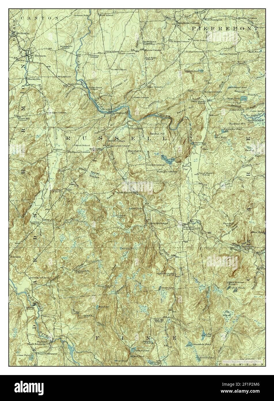Map of russell new york hi-res stock photography and images - Alamy