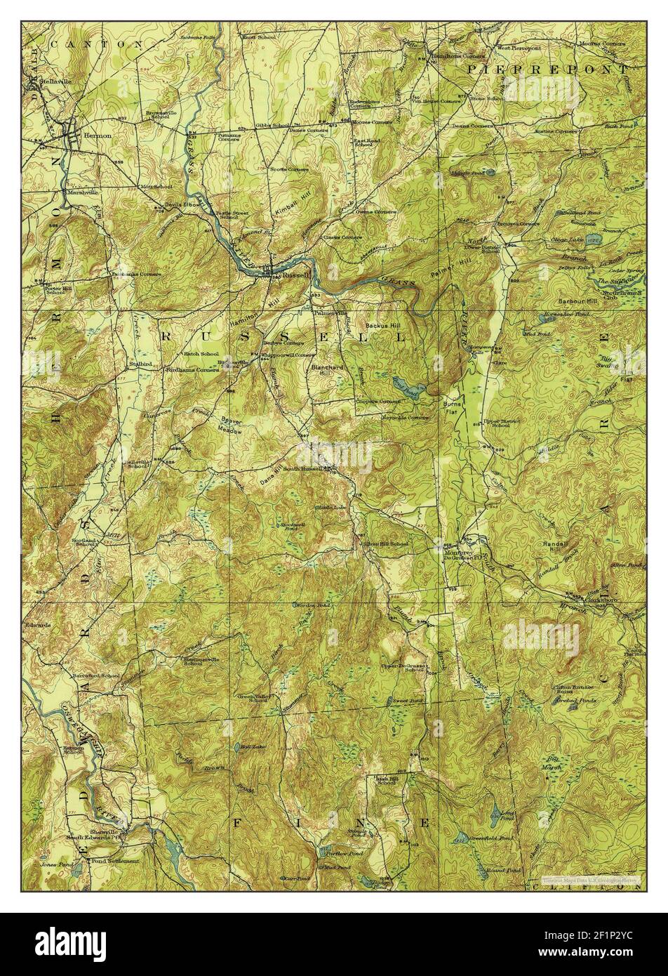Map of russell new york hi-res stock photography and images - Alamy