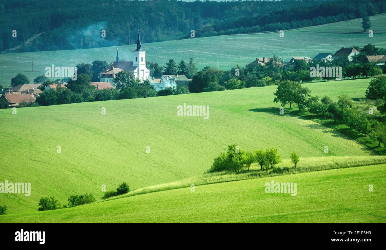 Country countryside village grass hi-res stock photography and images ...