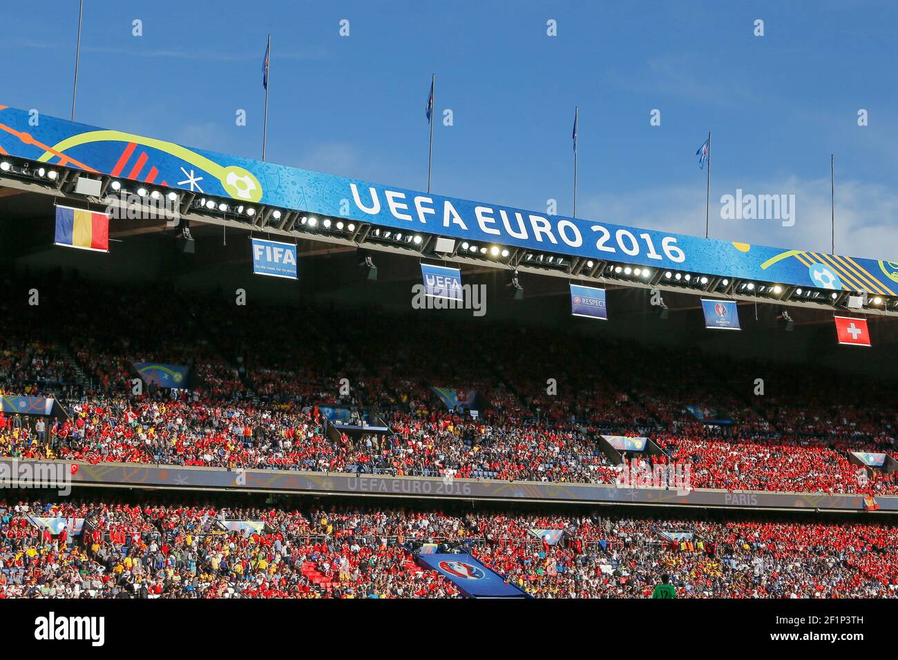 Stadium illustration during the UEFA Euro 2016, Group A football match ...