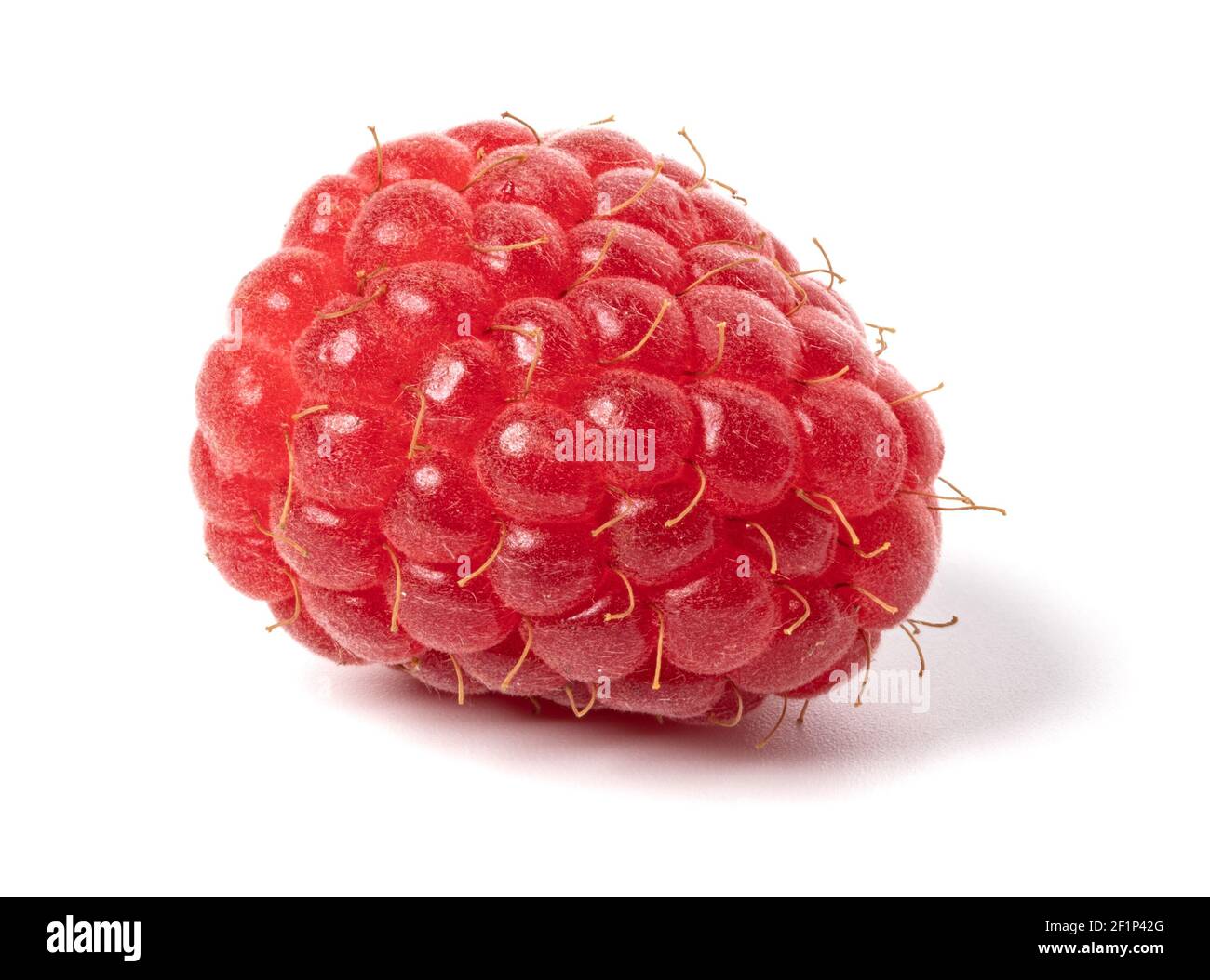 Ripe raspberry on white background Stock Photo - Alamy