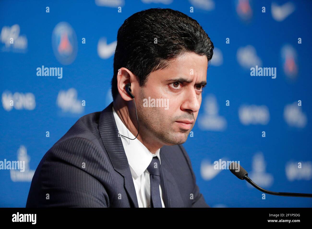Nasser Al-Khelaifi (psg) during the presentation of Paris Saint-Germain ...